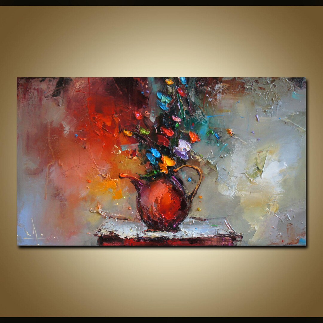 Still Life Oil Painting, Oil Painting Original, Modern Painting, Canvas ...