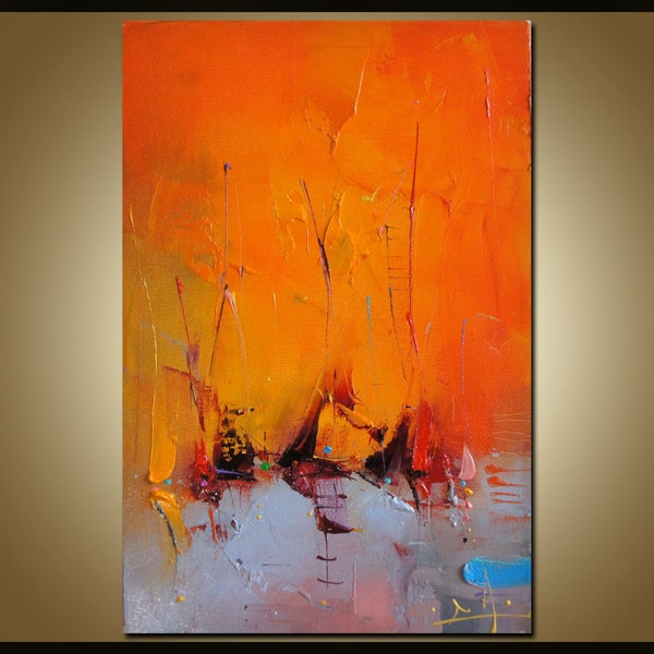 Orange Abstract - Etsy