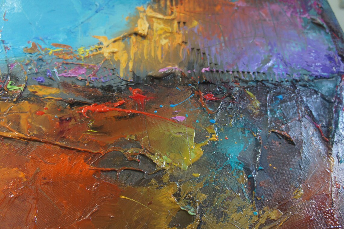 55 Extra Large Art Large Abstract Art Original Oil - Etsy