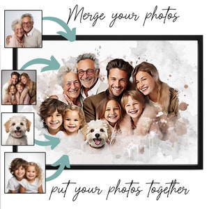 Custom Family Portrait Personalized Watercolor Family - Etsy