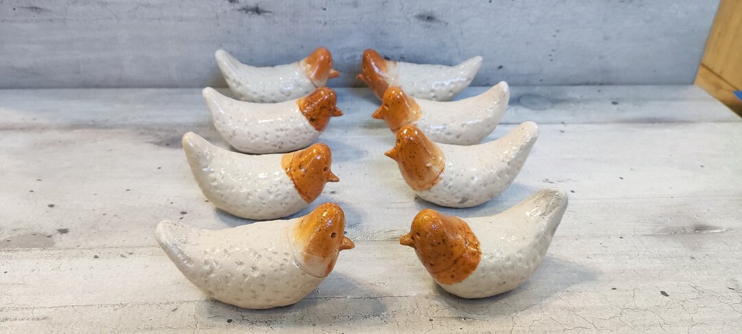 Pottery Birds Miniature Ceramic Birds Handmade Little - Etsy