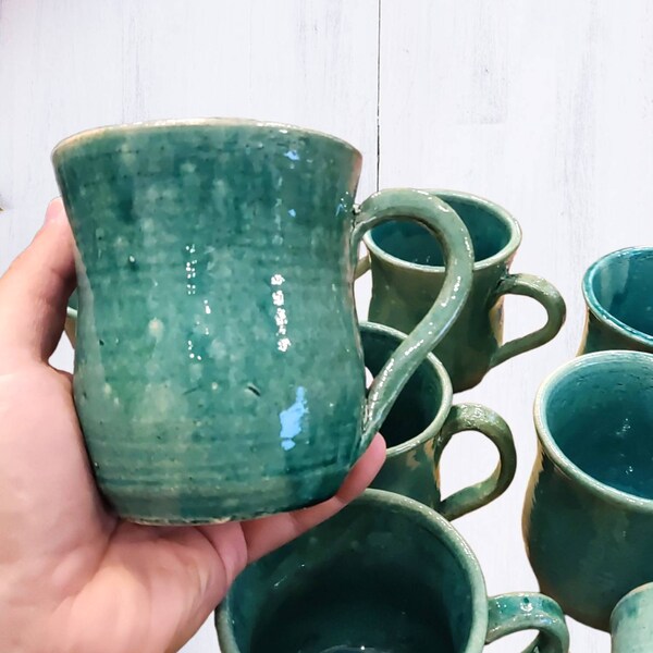 Ceramic Green Mugs - Etsy