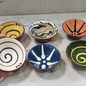 Handmade Ceramic Round Foodsafe Bowls - Pottery Round Bowl - Small Cute ...