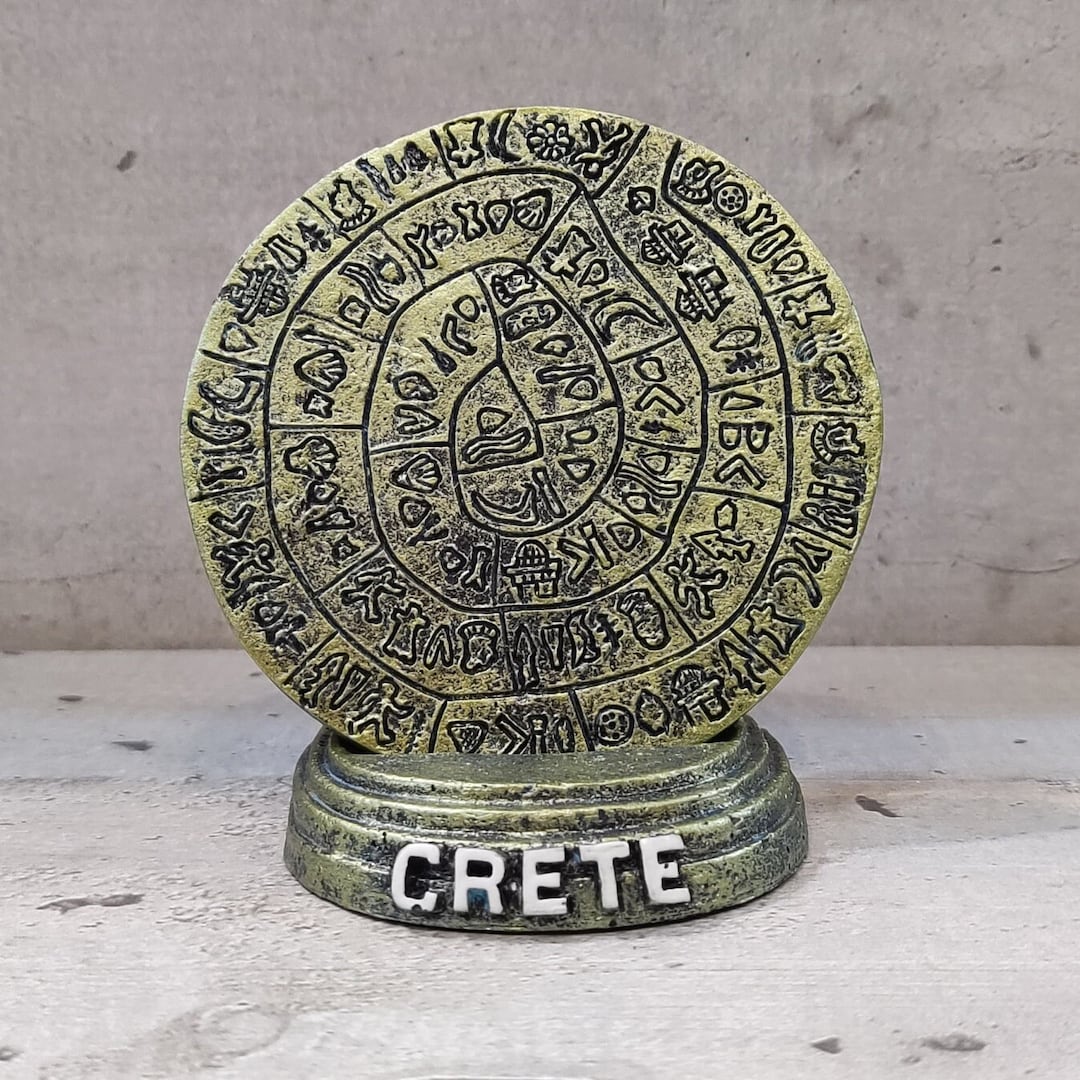 Phaistos Disc - Ancient Greek Museum Disc of Phaistos - Greek Minoan ...