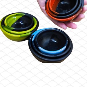 Handmade Pottery Bowls Three Sets Ceramic Bowls 9 Pottery Bowls in ...