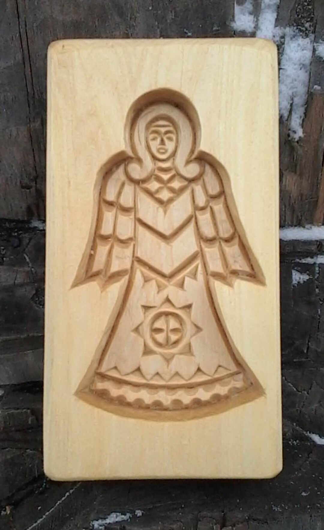 Angel Wood Cookie Mold Gingerbread Springerle Speculaas Kashigata Mold ...