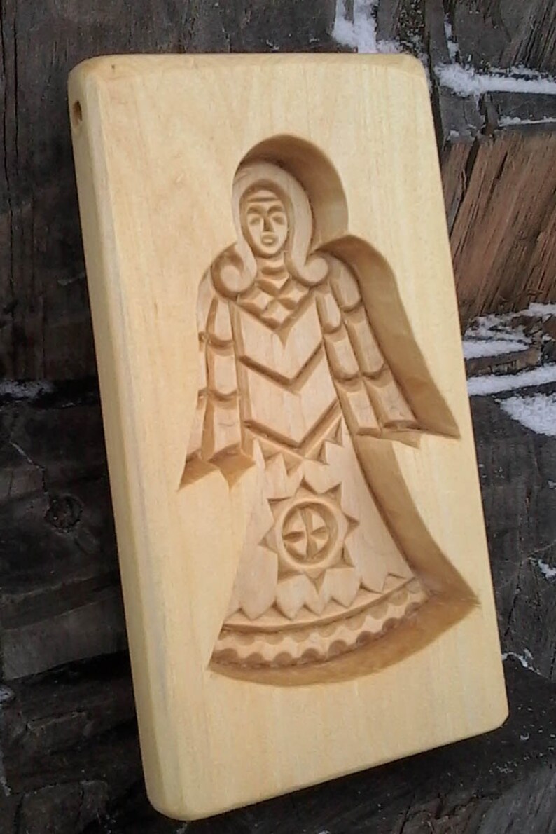 Angel Wood Cookie Mold Gingerbread Springerle Speculaas Kashigata Mold ...