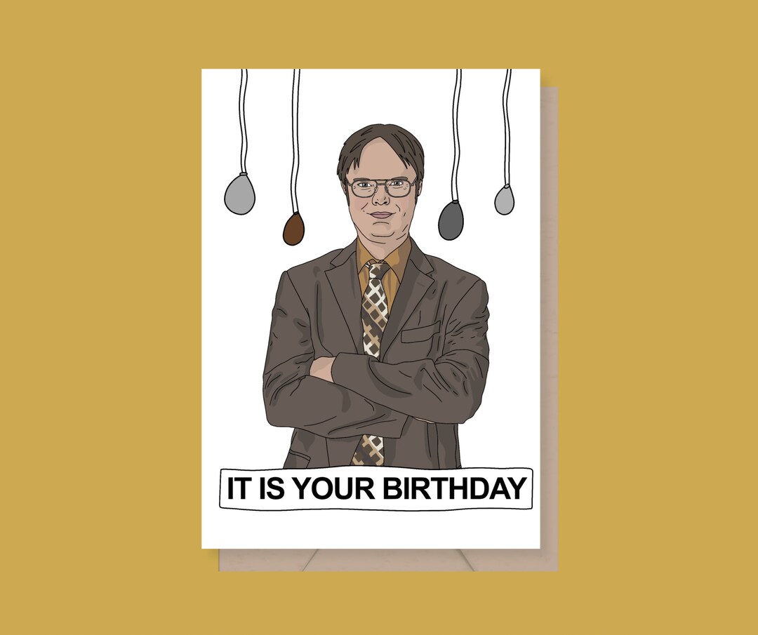 Dwight Birthday Card - Etsy