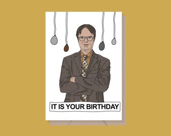 The Office US Dwight Schrute Birthday Card! Fact It is Your Birthday ...