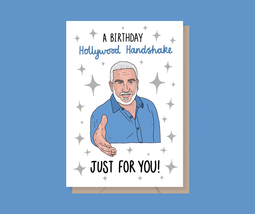 Hollywood Handshake Birthday Card - Etsy