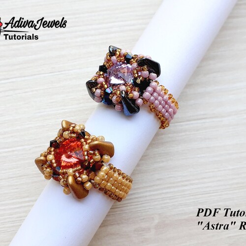 Beaded Ring Tutorial mandy Pattern Instant | Etsy