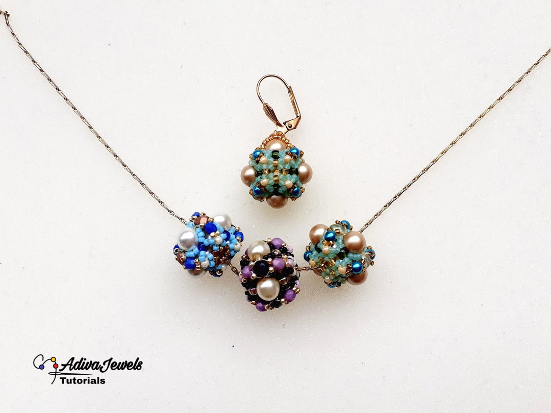 Tutorial for DIY Beaded Bead or Earring , Jewelry Making Design, "mia ...