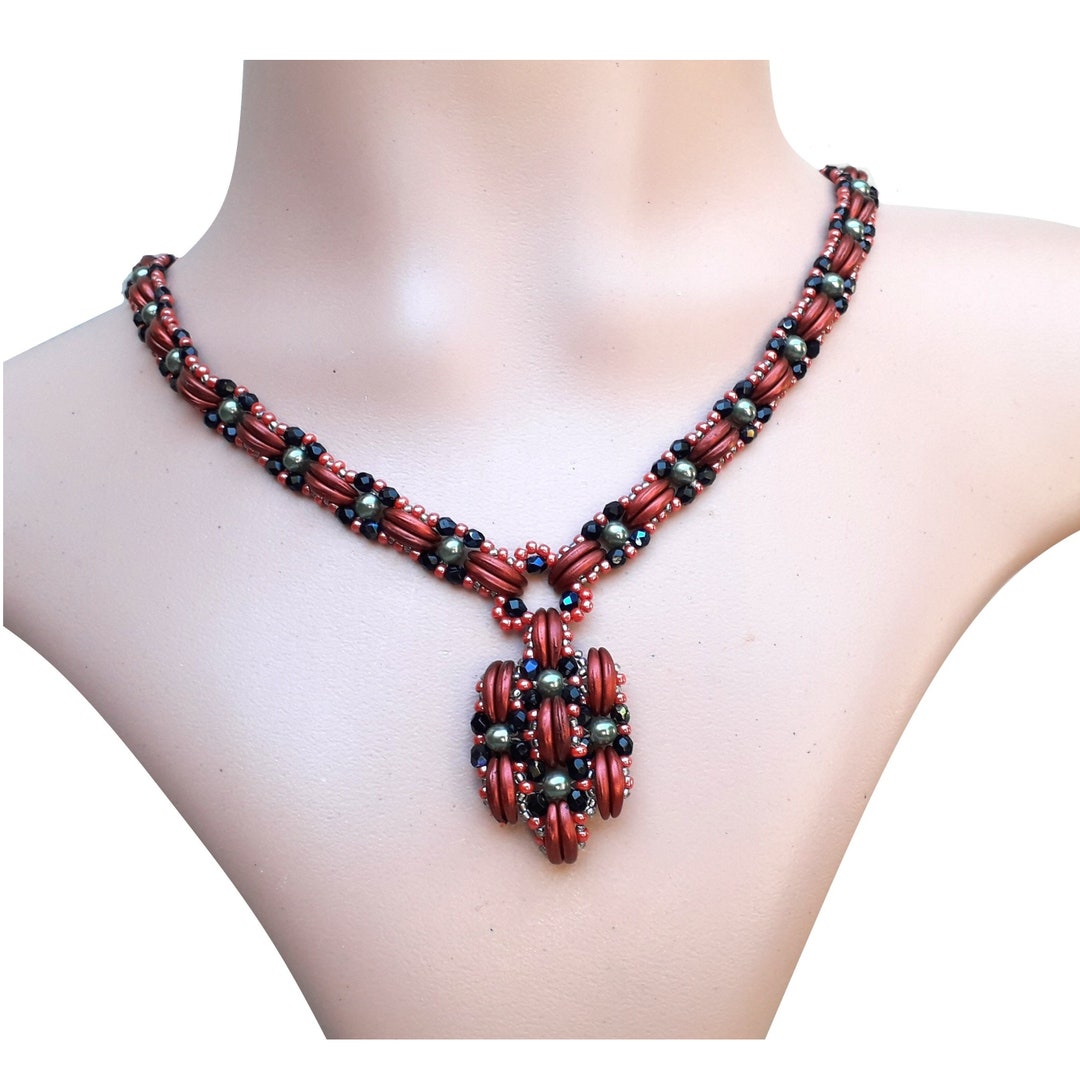 Tutorial for Beaded Pendant Necklace DIY, Jewelry Design, "morocco" PDF ...