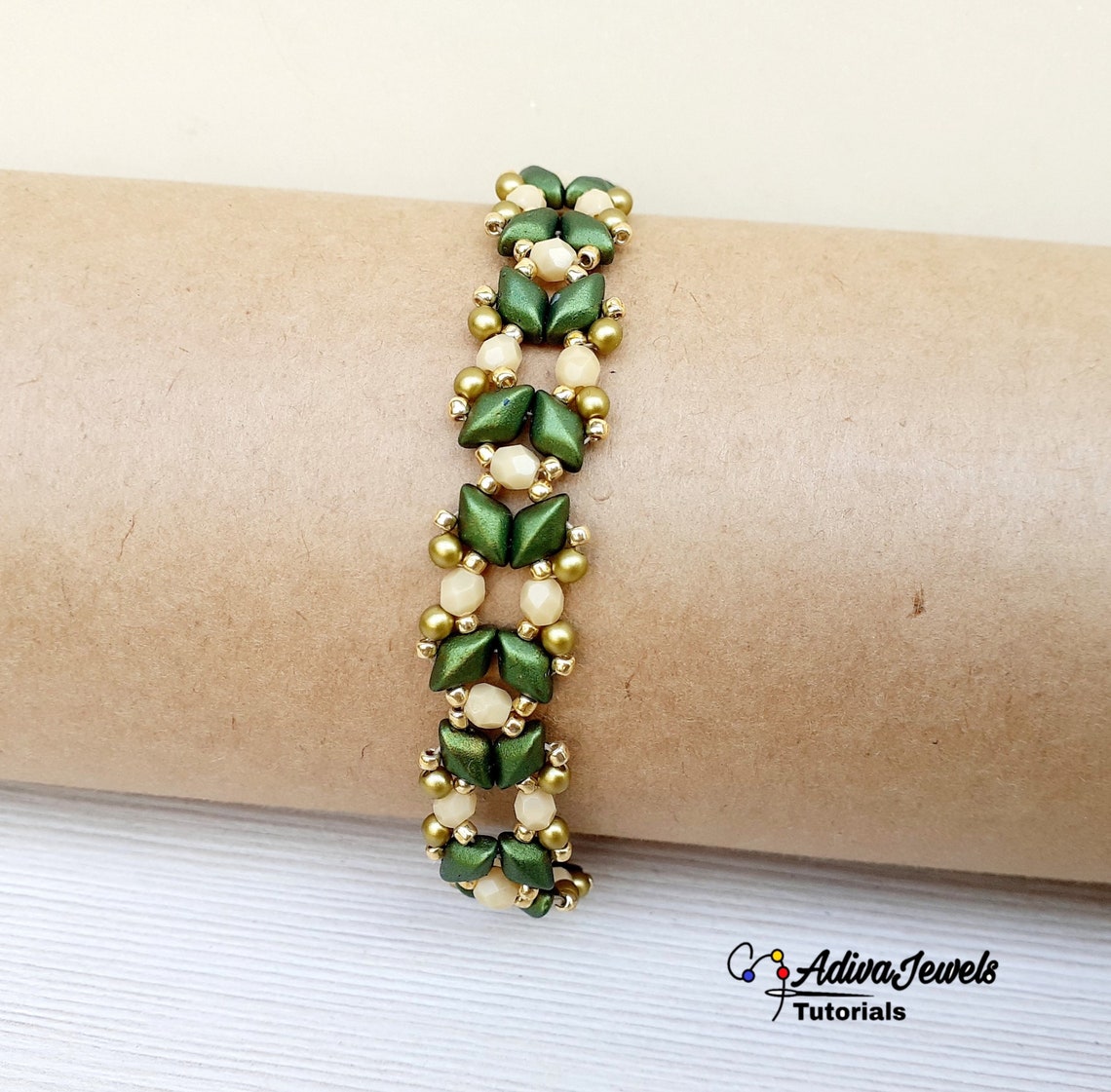 DIY Beaded Jewelry Tutorial, Beading Pattern, "naty" Bracelet and ...