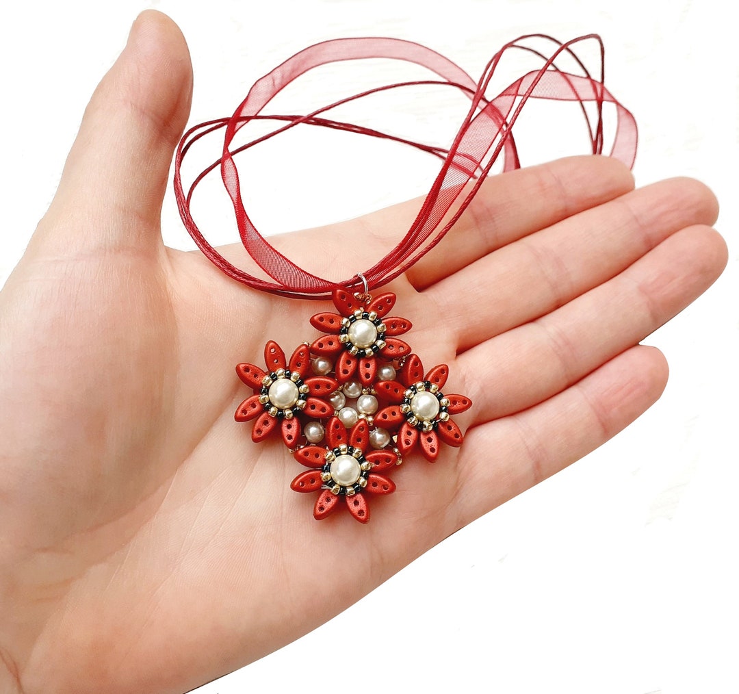 Bead Weaving Pattern for Bracelet or Pendant, Jewelry Making Guide ...