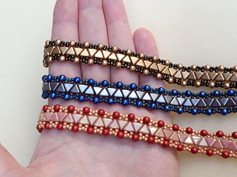 Beading Tutorial for DIY Bracelet, Beaded Jewelry Pattern, "sandy" PDF ...