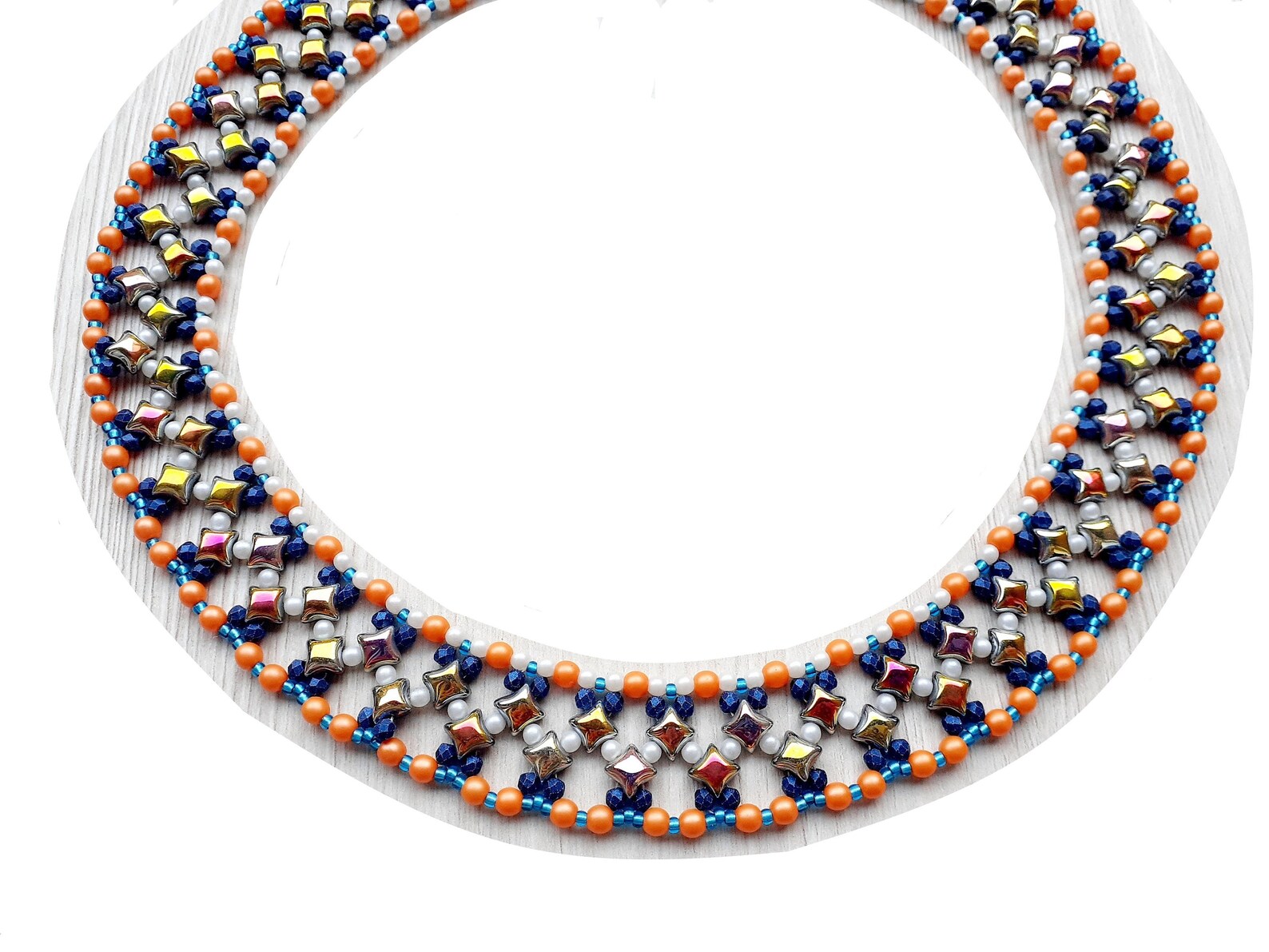 Beaded Collar Necklace DIY, Beadwork Pattern, Beading PDF Tutorial ...