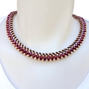 Necklace Beading Tutorial, diamonds Pattern - Etsy