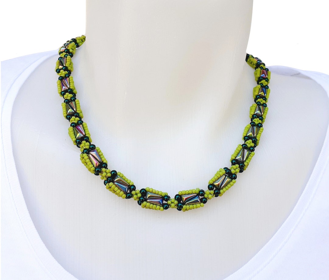 Beaded Rope Tutorial, Beading Pattern DIY, "riva" PDF Necklace or ...