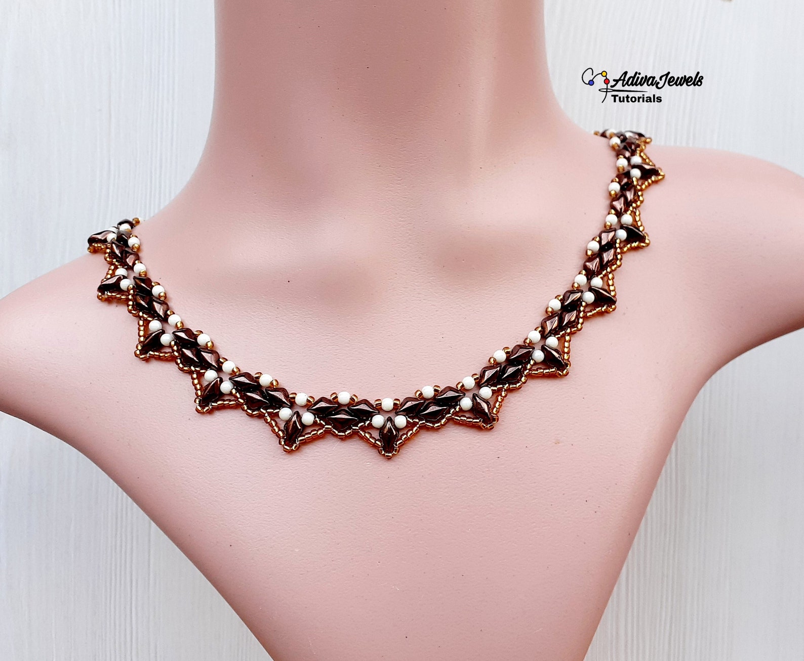 Beading Necklace Tutorial With Gemduo Beads - Etsy