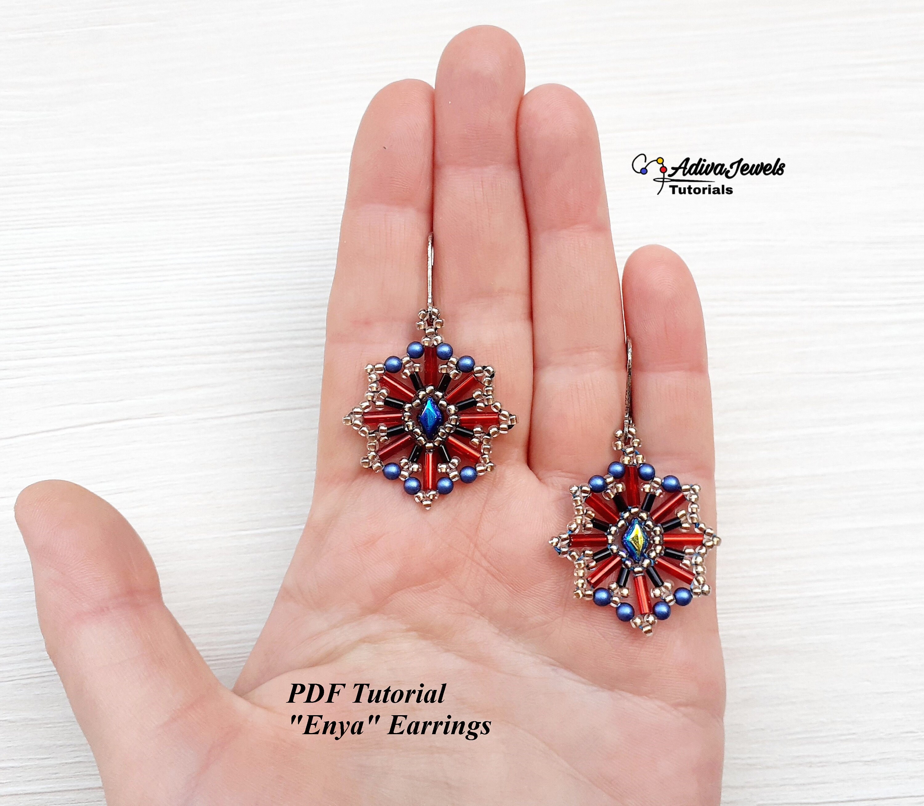 Earrings Pattern With Bugle Beads enya Tutorial | Etsy Canada