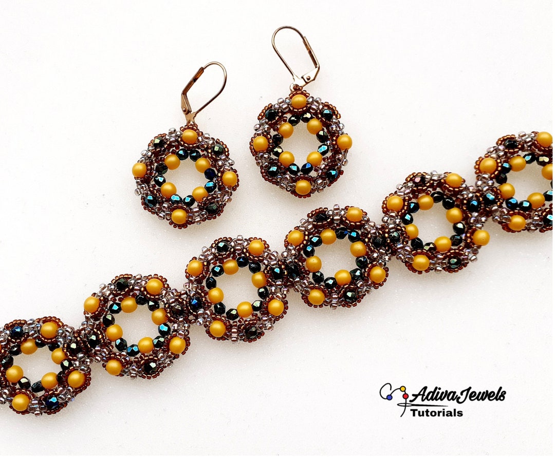 Beadwork Pattern alma Bracelet and Earrings - Etsy