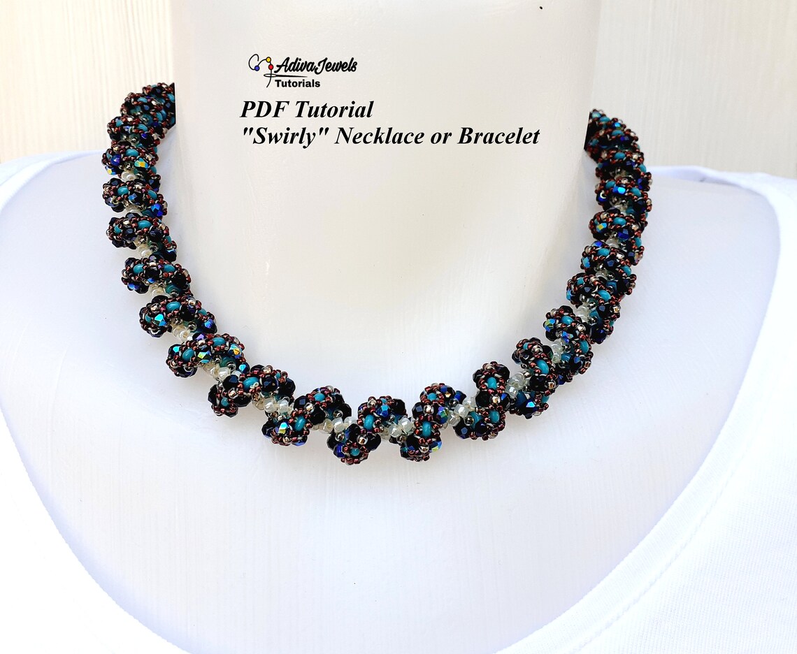 Beaded Rope Tutorial swirly Necklace or Bracelet - Etsy
