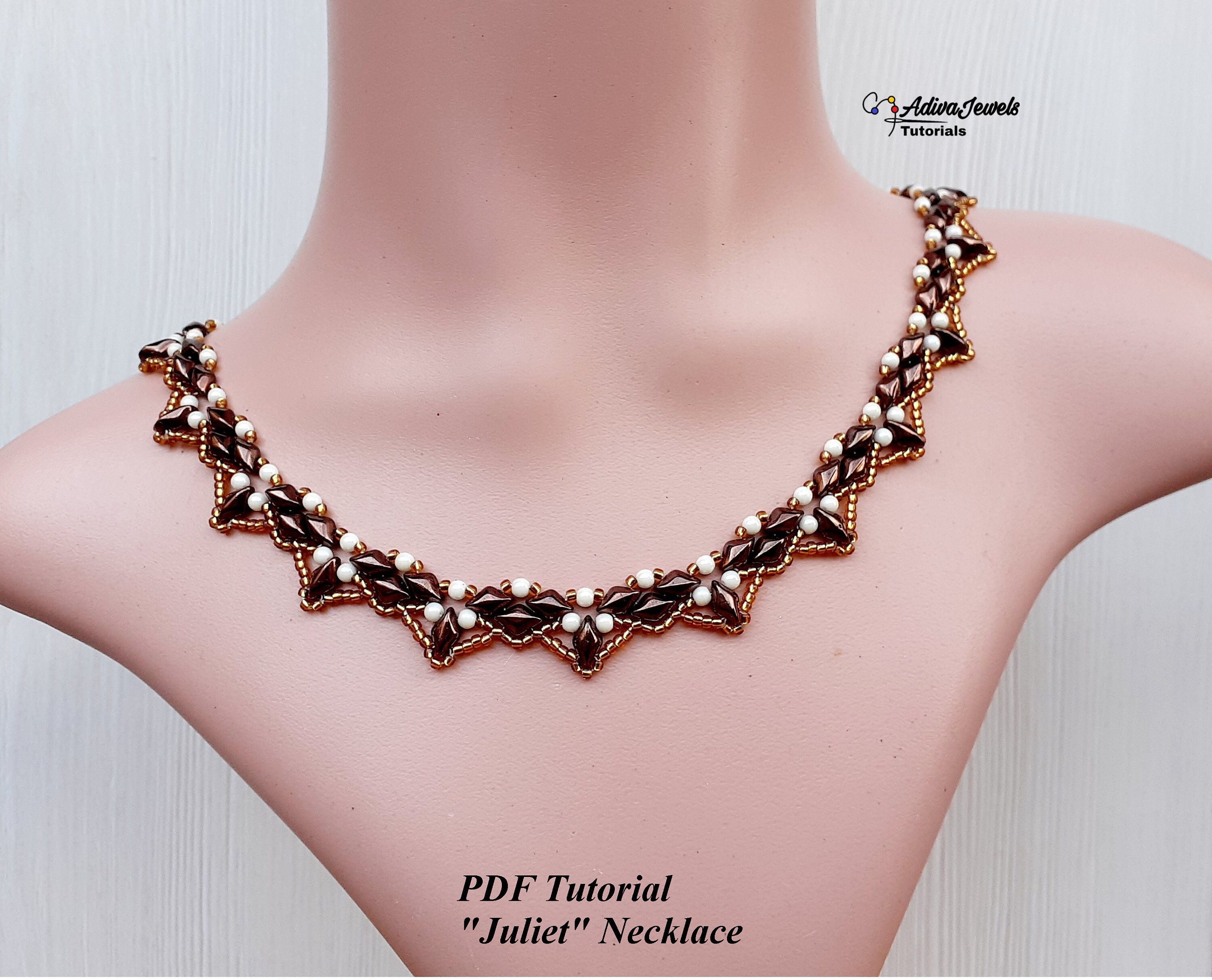 Beading Necklace Tutorial With Gemduo Beads | Etsy