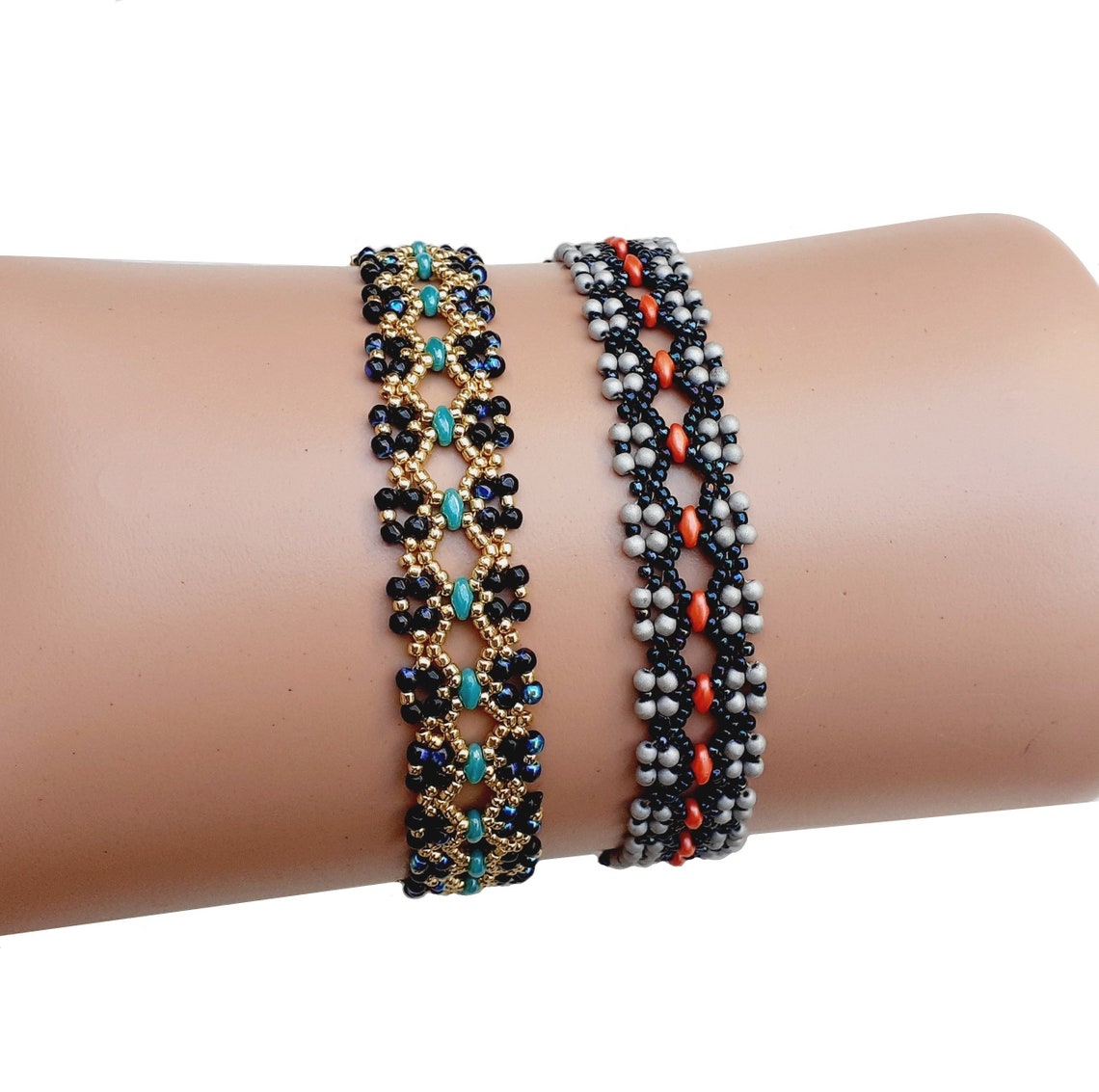 Beaded Bracelet Pattern: Bead Weaving Tutorial ("kayla" PDF) - Etsy