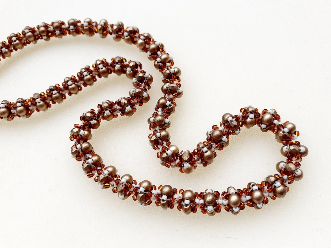 Necklace Pattern DIY, Beaded Rope Tutorial, zaina Necklace or Bracelet ...