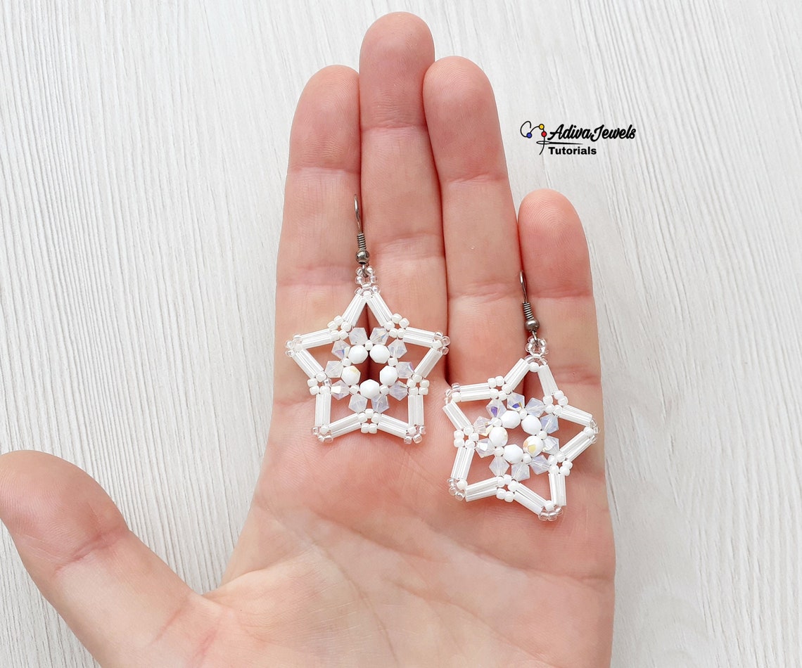Beaded Star Pattern Earrings or Pendant Christmas Earrings - Etsy