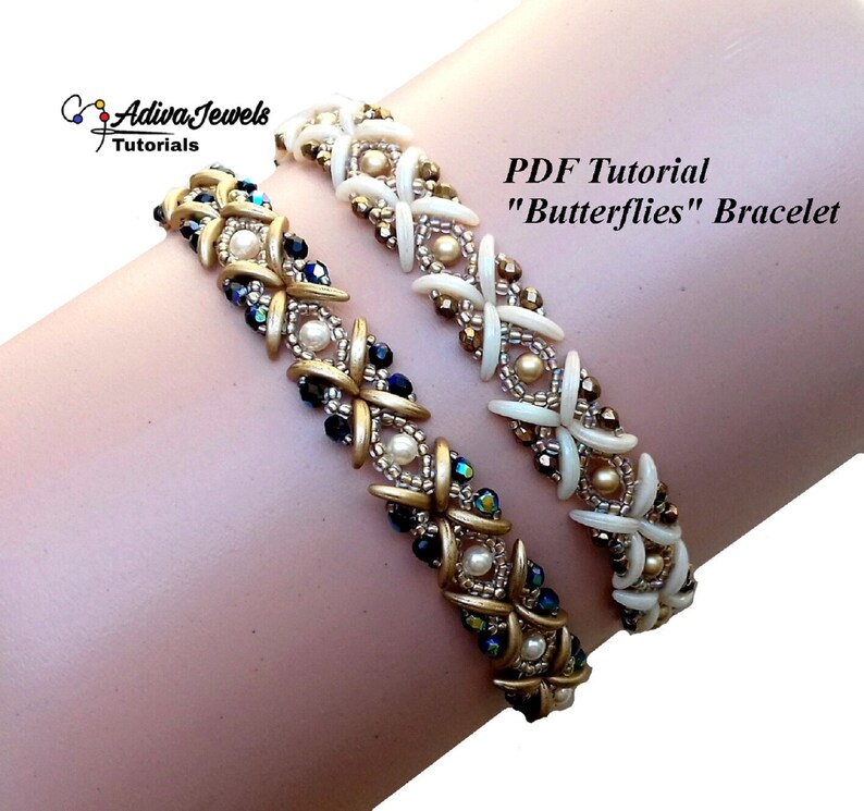 Beading Bracelet Pattern Butterflies Tutorial | Etsy