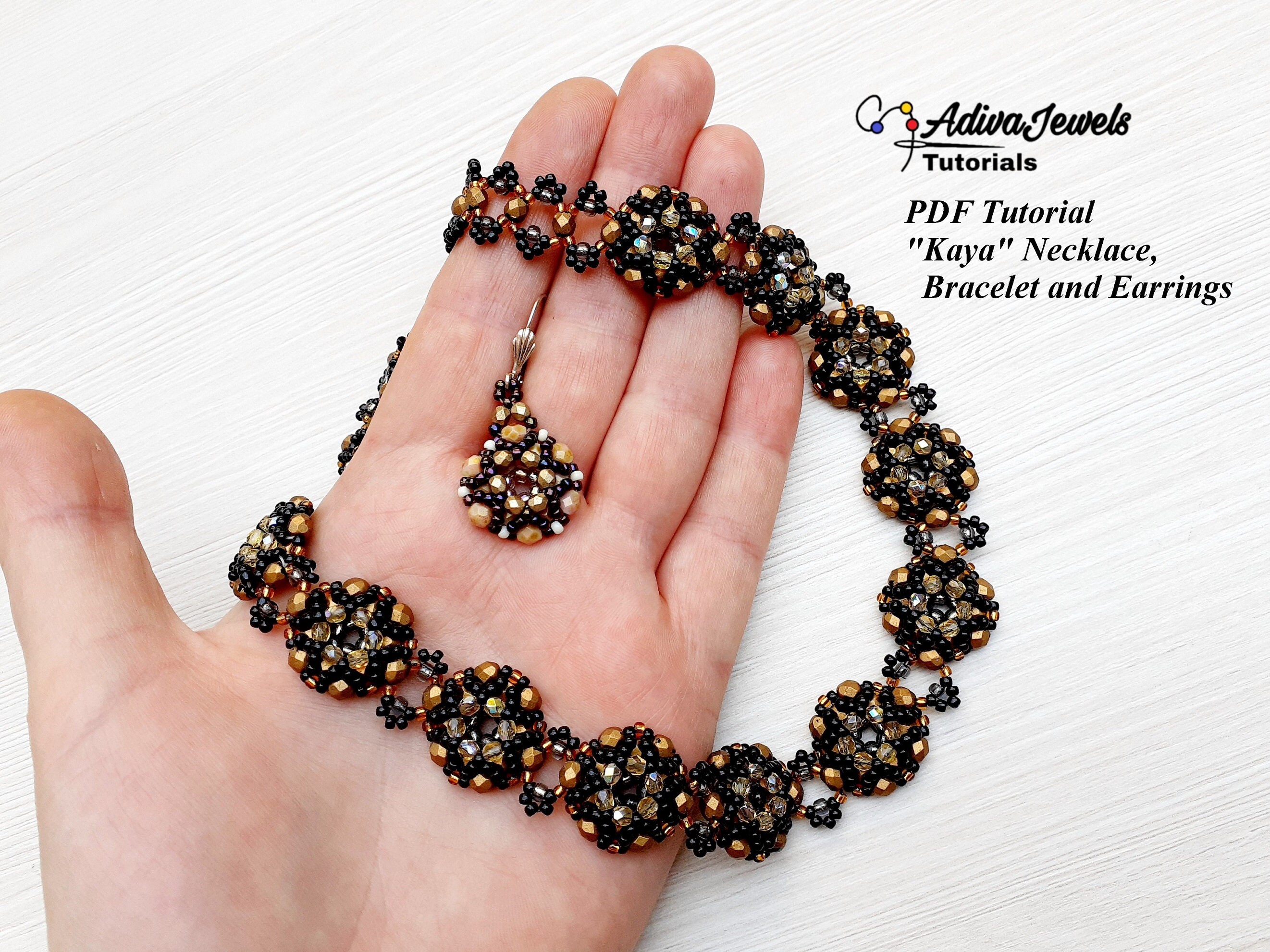 Seed Beads Pattern for Necklace Bracelet and Earrings | Etsy