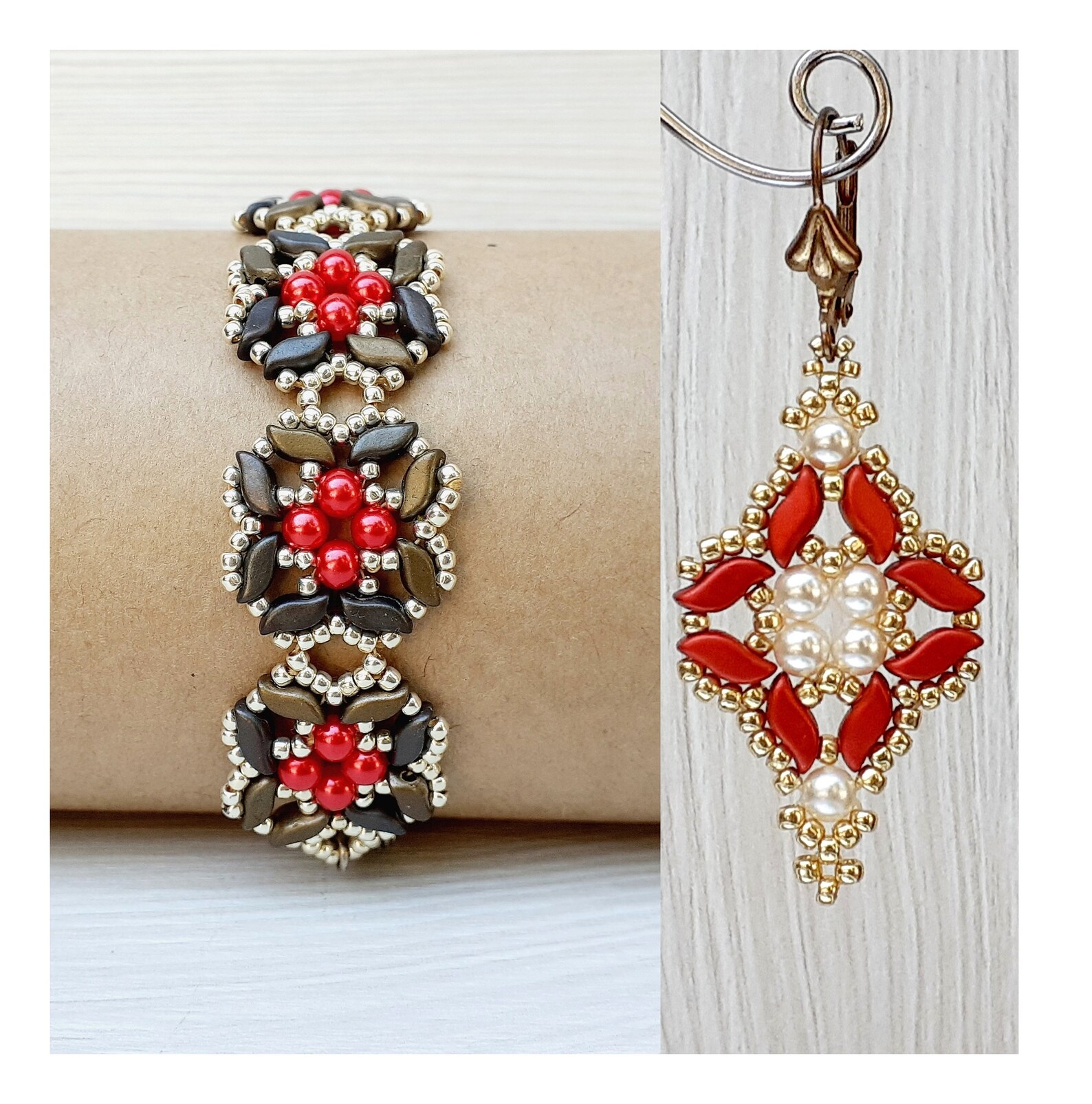 Bead Weave Tutorial for Bracelet and Earrings - Etsy