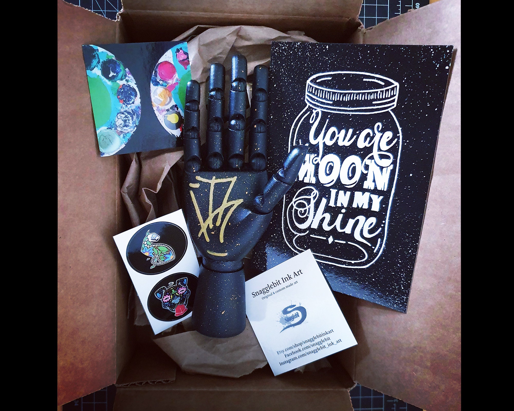 Palmistry Moon Phase Hand - Poseable Mannequin, Gypsy Esoteric Gothic ...