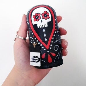Sugar Skull Nesting Dolls - Handpainted Matryoshka Set, Day of the Dead ...