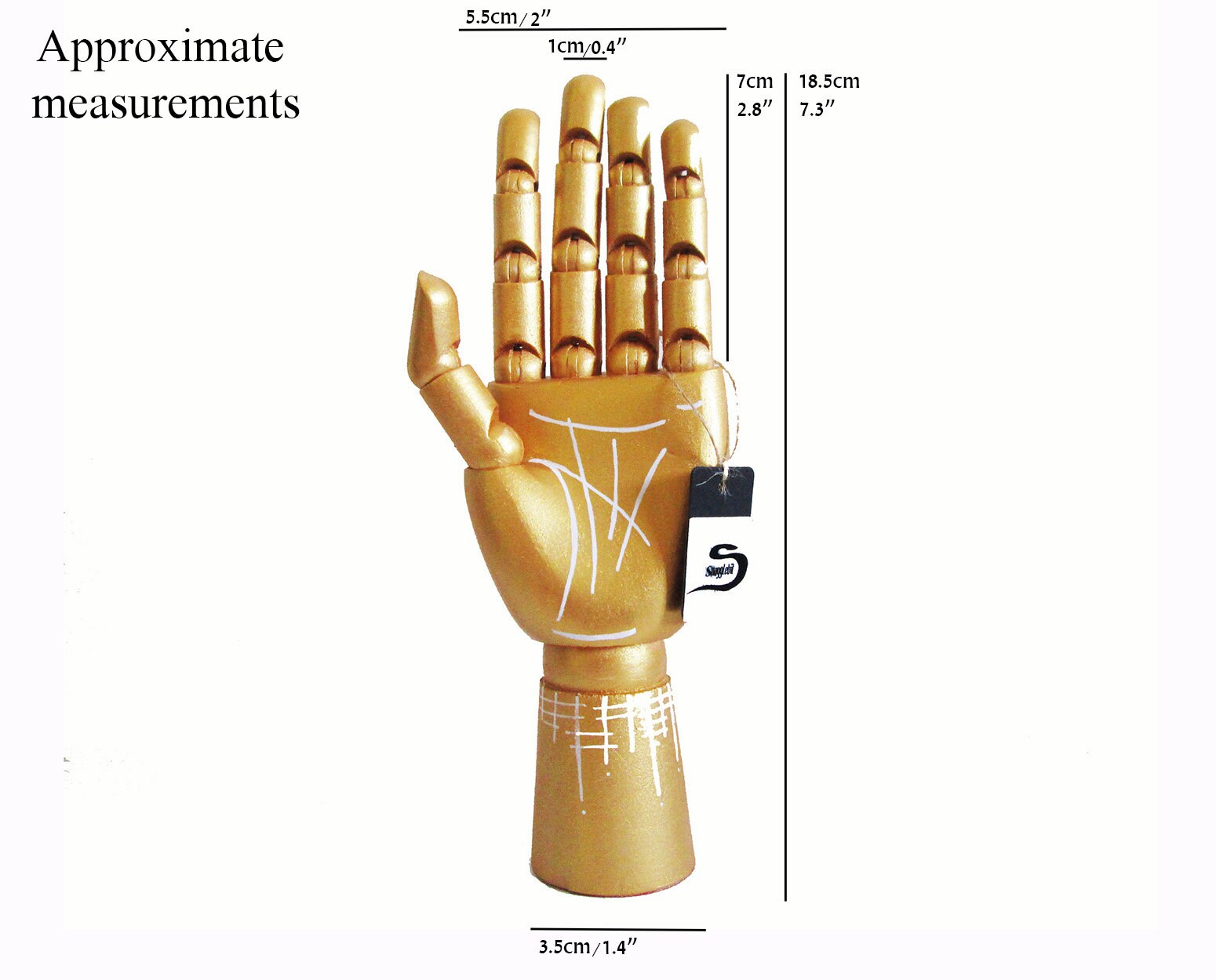 Palmistry Moon Phase Hand - Poseable Mannequin, Gypsy Esoteric Gothic ...