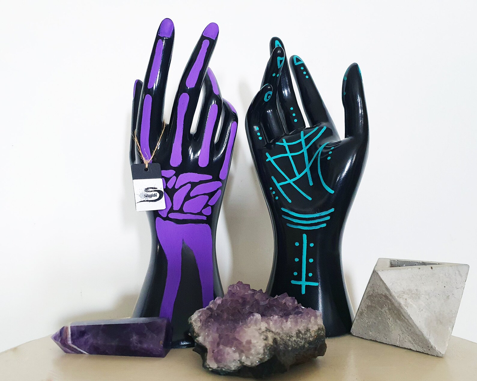 Palmistry hand ring holder Skeleton jewelry display stand | Etsy