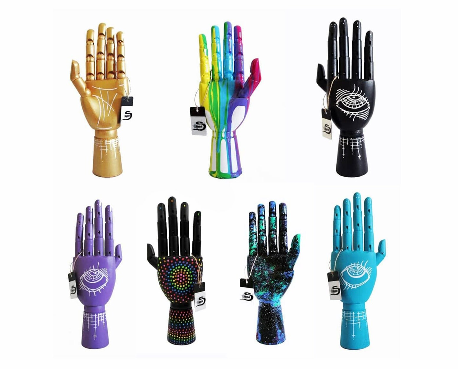 Palmistry Moon Phase Hand - Poseable Mannequin, Gypsy Esoteric Gothic ...