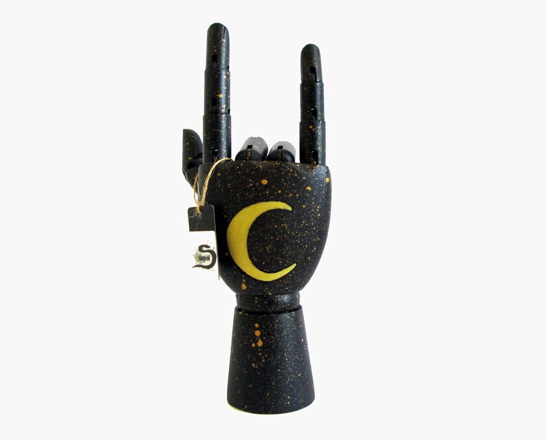 Palmistry Moon Phase Hand - Poseable Mannequin, Gypsy Esoteric Gothic ...