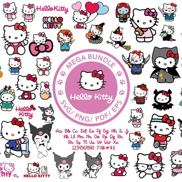 Hello kitty svg - Etsy