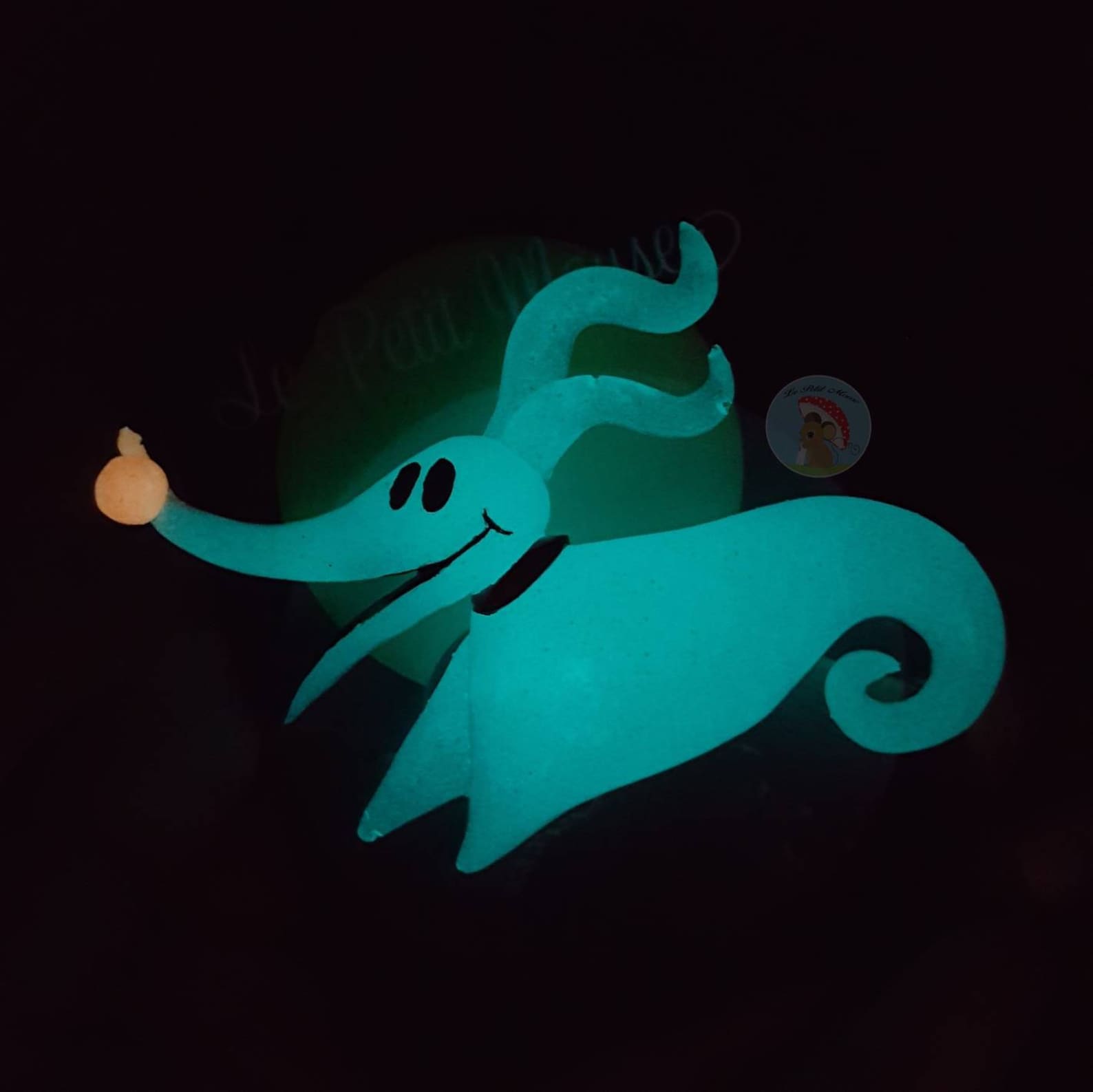 Aqua Glowing Ghost Dog Pin by Le Petit Mouse | Etsy