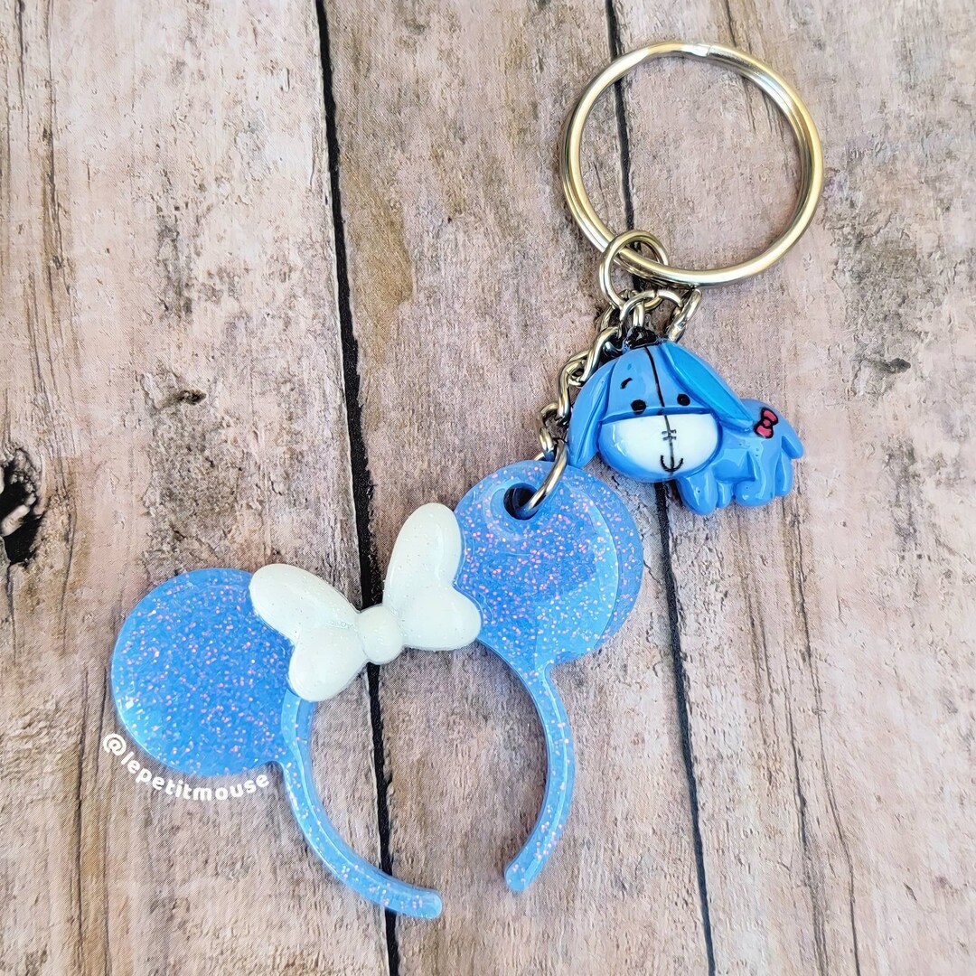 Eeyore Inspired Mouse Ears Keychain by Le Petit Mouse - Etsy