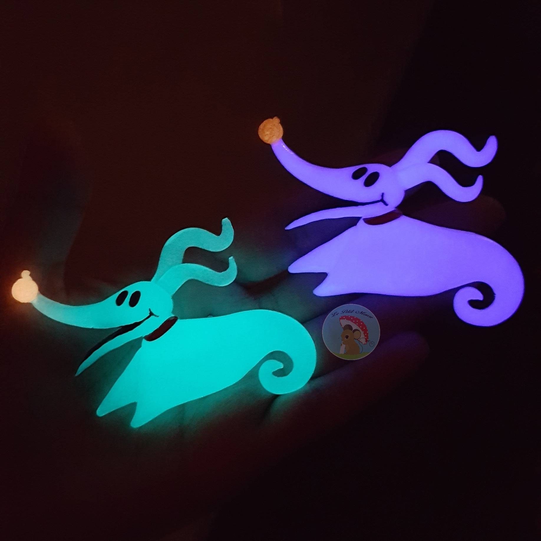 Aqua Glowing Ghost Dog Pin by Le Petit Mouse | Etsy