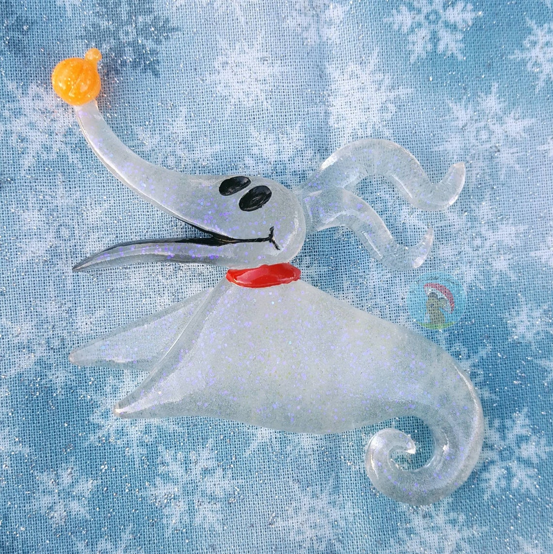 Aqua Glowing Ghost Dog Pin by Le Petit Mouse | Etsy