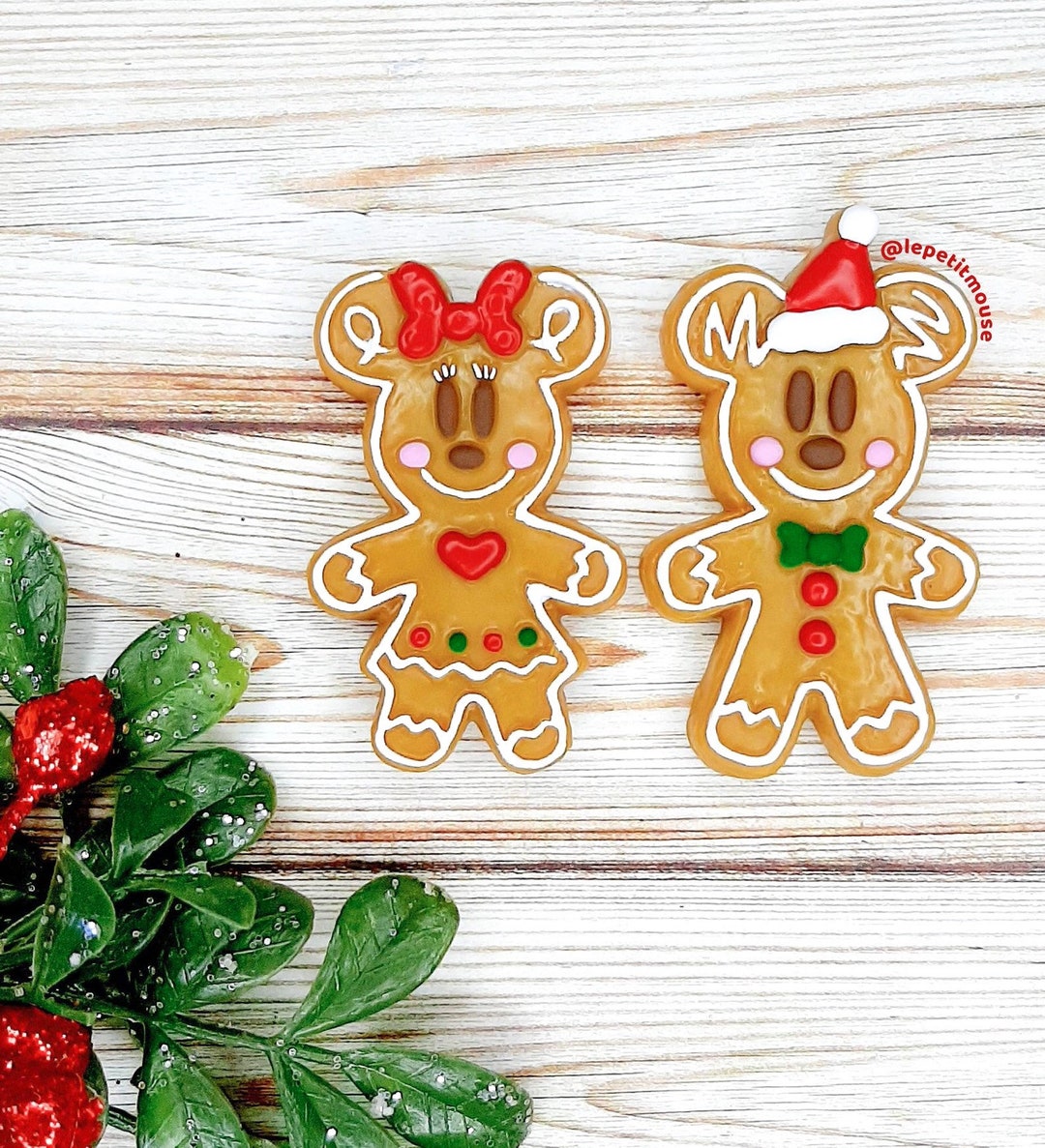 Ready to Ship Mickey and Minnie Inspired Gingerbread Cookies by Le ...