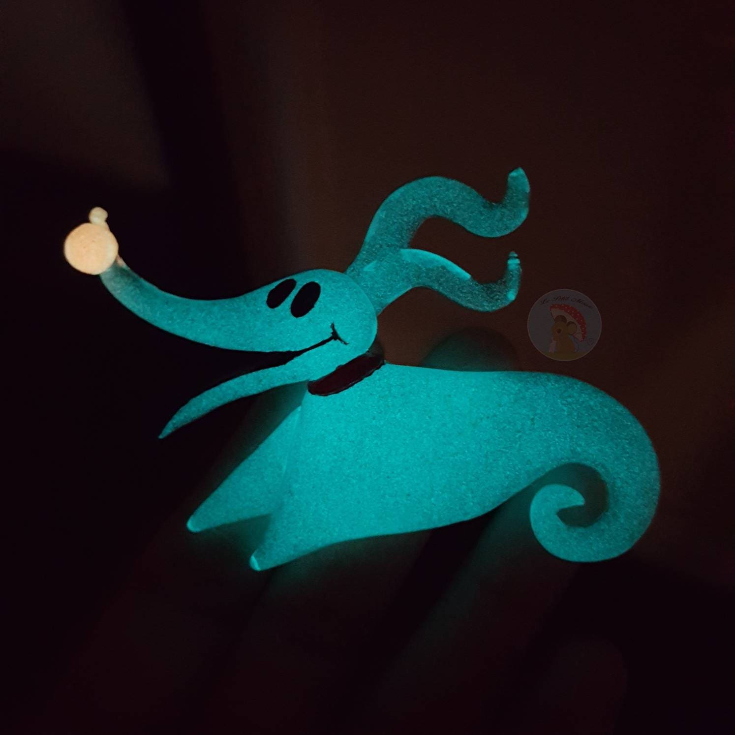 Aqua Glowing Ghost Dog Pin by Le Petit Mouse | Etsy