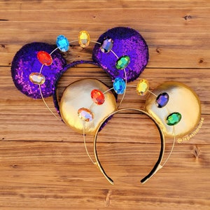 PREORDER 4-6 WEEKS Gauntlet Infinity Stones Halo Mouse Ears by - Etsy
