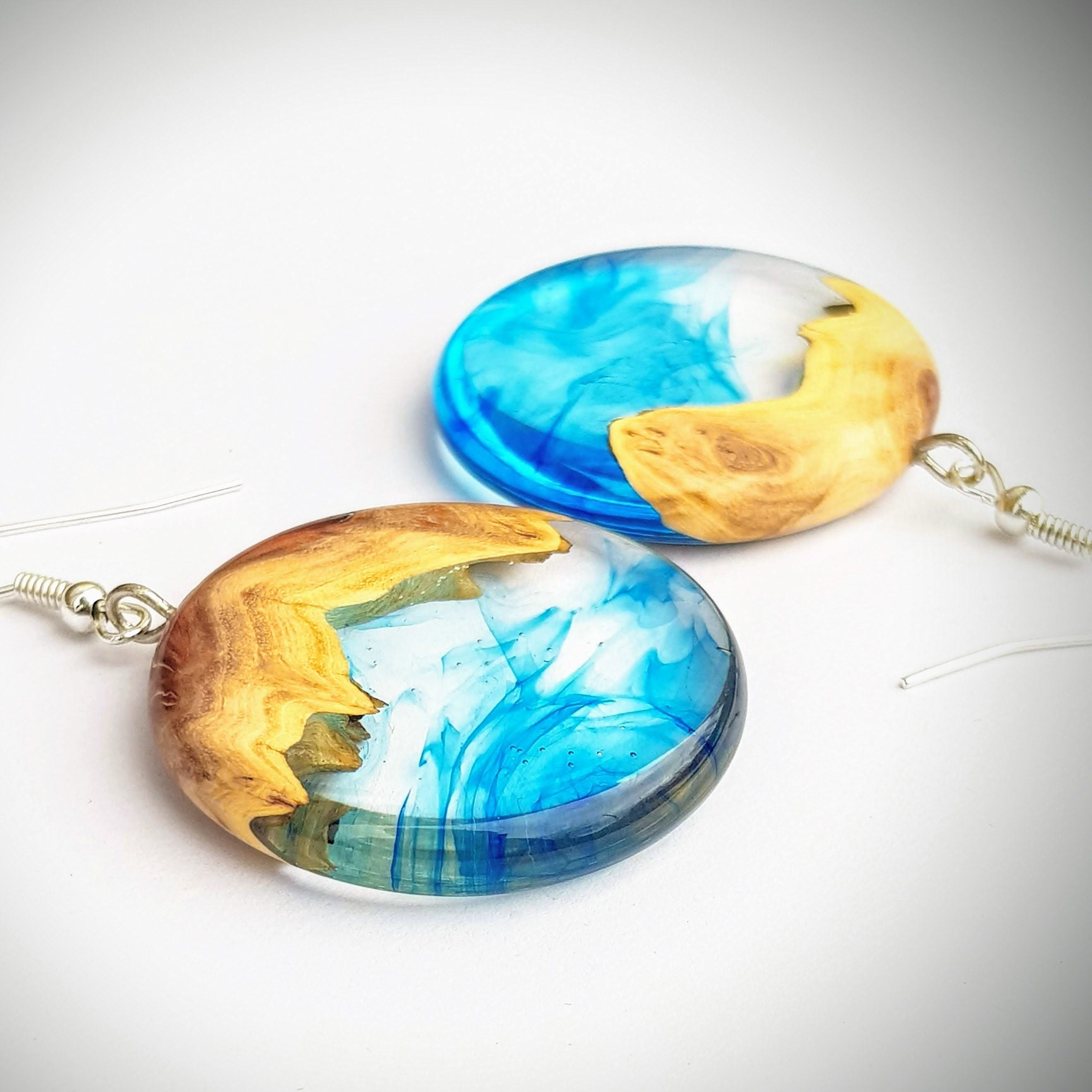 Wood Resin Earrings, Beachwear, Fashion Jewelry, modern jewelry ...