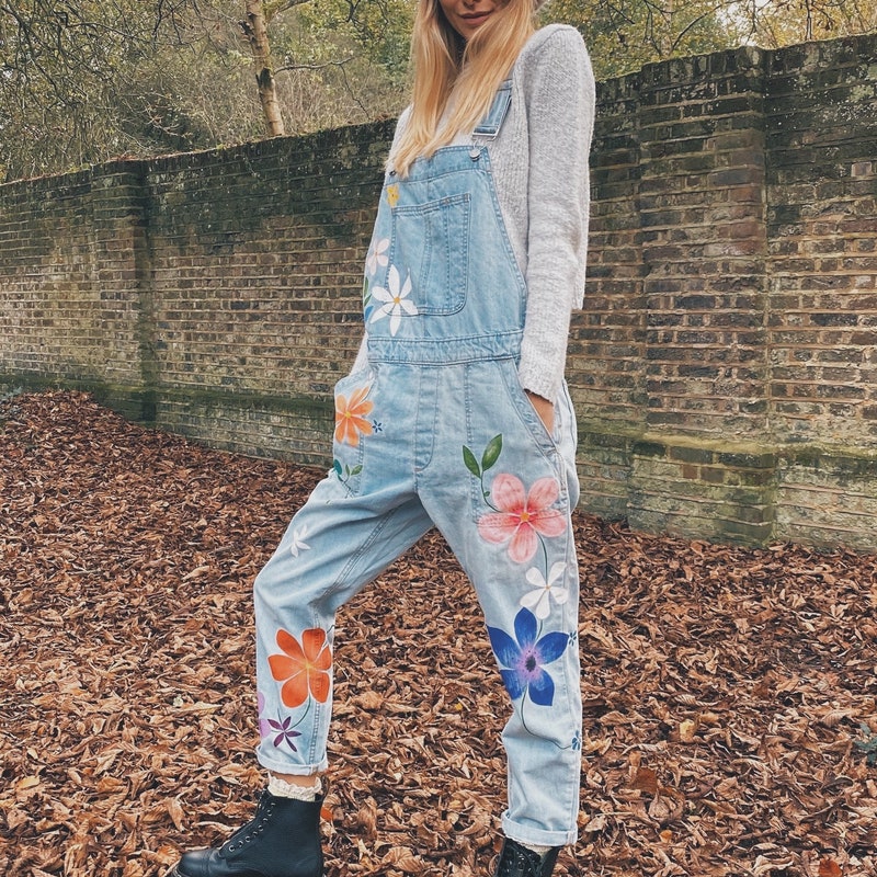 Women Flower Overalls - Etsy